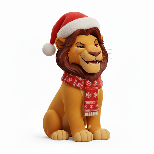 🎄 Sitting Christmas Scar Villain 3D Model STL - Holiday Disney Lion ...