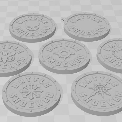 🌬️ Battle-shock tokens - chaos assortment・ STL File for ・Cults