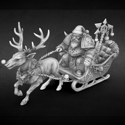 🎅 Santa Chaos・ STL File for 3D printing・Cults