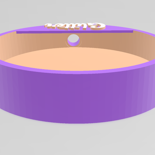 📁 Cursive Glitter Tray Round STL File・ STL File for 3D printing・Cults