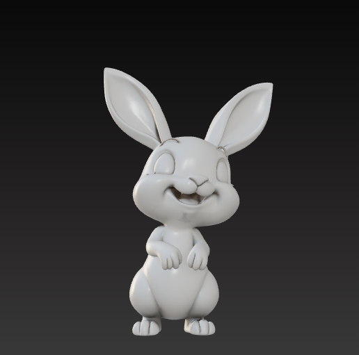 🐇 Whimsical Standing Rabbit STL – Fantasy Long-Eared Bunny 3D Model for ...