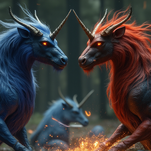 🦄 Blue and Red Unicorn Dragons・Бесплатный STL для 3D-печать и Обработка ...