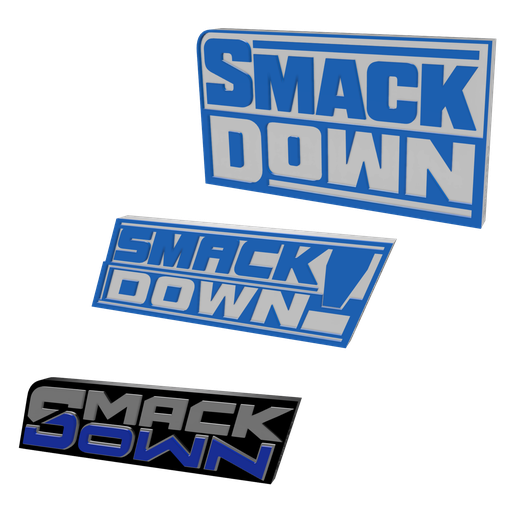 🤼 3D MULTICOLOR LOGO/SIGN - Smackdown (Three Versions)・ STL File for 3D ...