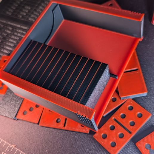 📐 Multicolor Double-Six Dominoes With Storage Case・Free STL File for 3D ...