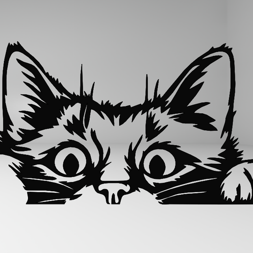 scared cat drawing