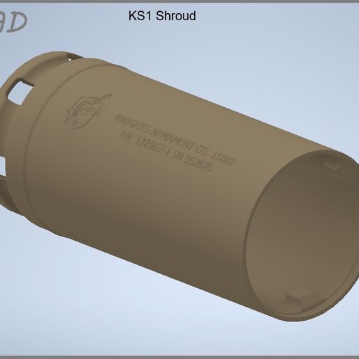 🔫 KAC QDC/MCQ Mock Suppressor Tracer Unit w Shroud. KS1/L403A1-AIW・ STL ...