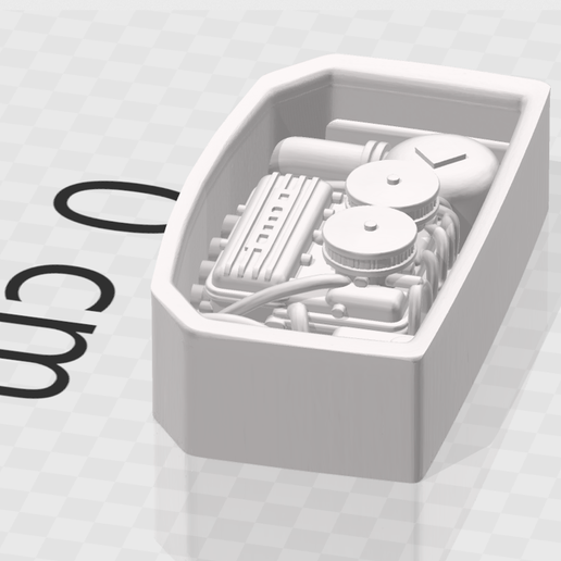 🐍 Classic Shelby Engine / Classic Shelby Engine - STL 1/64th Scale with ...