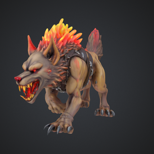 🔥 Fire warg game rpg・ STL File for 3D printing・Cults