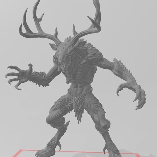 👹 Fantasy Wendigo Monster beast pack (6 poses)・ STL File for 3D ...