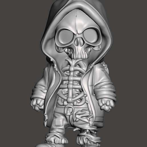 💀 Skeleton with hoodie a3・ STL File for 3D printing・Cults