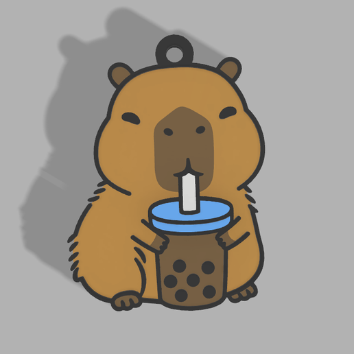 STL file LLAVERO CAPIVARA 🗝️ ・3D printer design to download・Cults