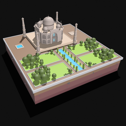 Free STL file Taj Mahal Diorama 🎨 ・Model to download and 3D print・Cults
