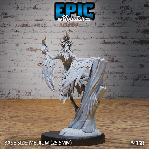 3D file Harpy Classic Magic ‧ DnD Miniature ‧ Tabletop Miniatures ...