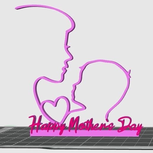 👫 Mother`s day Standee・ STL File for 3D printing・Cults