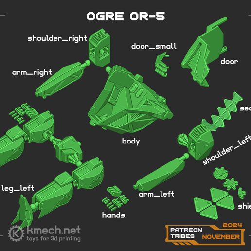 👹 OGRE mech・ 3D File for 3D printing・Cults