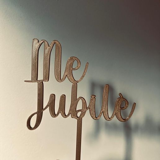 STL file Me jubile / cake topper 🍰 ・3D printing design to download・Cults