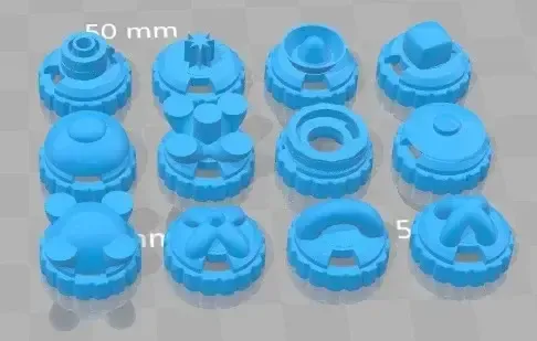 🎲 Beyblade Metal Fusion Performance Tips・Free OBJ File for 3D printing ...