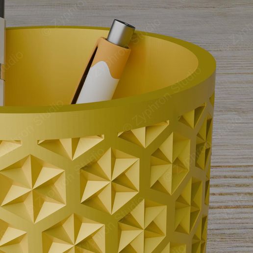 🖊️ Cylindrical pen pot - Etoiles・Free STL File for 3D printing・Cults