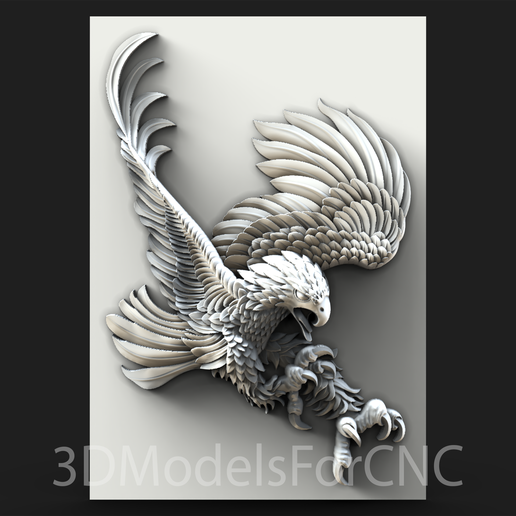 Fichier 3D Modèle 3D Fichier STL pour CNC Router Laser & 3D Printer Eagle 7 🖨️ ・Objet pour ...