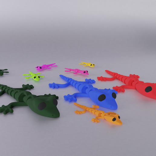 🦎 Articulated Lizard・ STL File for 3D printing・Cults
