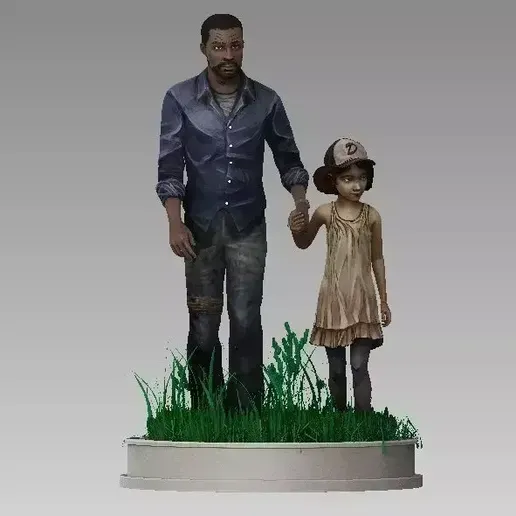 🚶 ONE10 Lee and Clem - The Walking Dead Telltale game・ 3D File for 3D ...