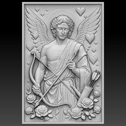👼 Cupid CNC Relief Model・ STL File for 3D printing・Cults