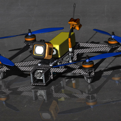 🐕 FPV 7 inch - Flying dog・ STL File for 3D printing and CNC machining ...