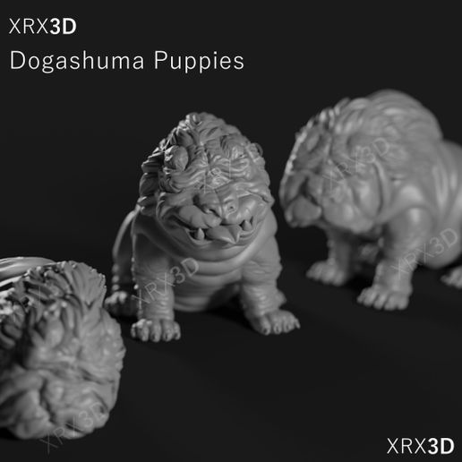 👹 Monster Hunter WIlds - Doshaguma Puppies・ 3D File for 3D printing・Cults