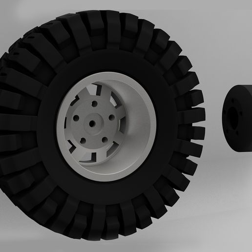🛞 Off-Road Tire and Wheel 3D Model for RC Vehicles and Prototypes・ 3D ...