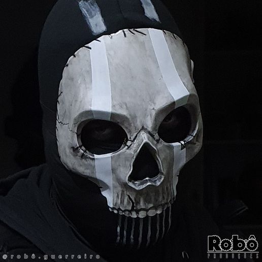 👻 GHOST MASK MW2 SIMON RILEY - CALL OF DUTY - MODERN WARFARE - 3 ...