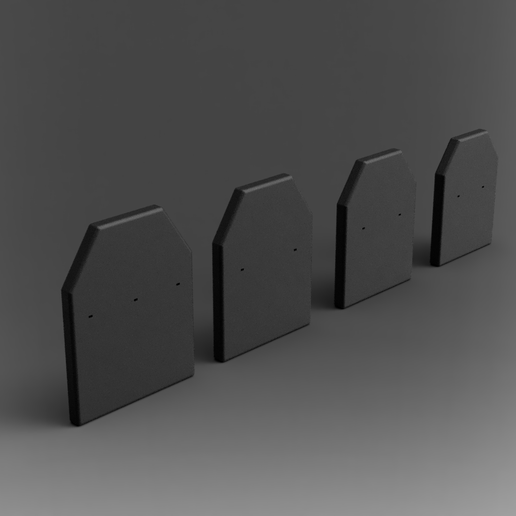 🔫 Set of SAPI plates in S M L and XL - Flat・ STL File for ・Cults