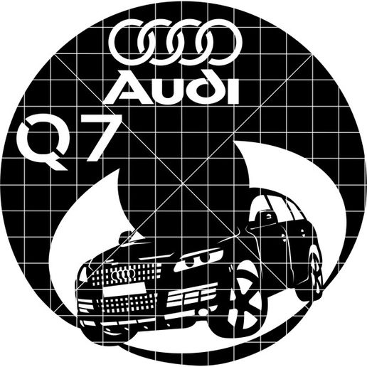 🚗 Audi Q7 for laser cutting on vinyl record DXF file・ DXF File for CNC ...