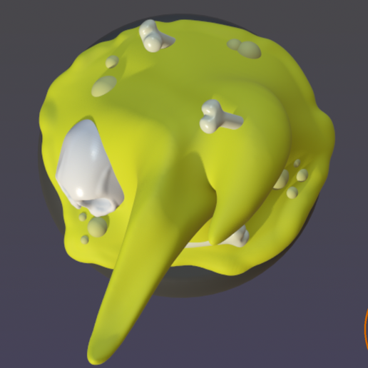 👹 Ochre Jelly / Ochre Slime Monster Miniature・ STL File for 3D printing ...