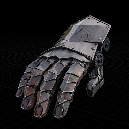 Medieval Steampunk Mechanical Gauntlet / Industrial 3D Model・ STL File ...
