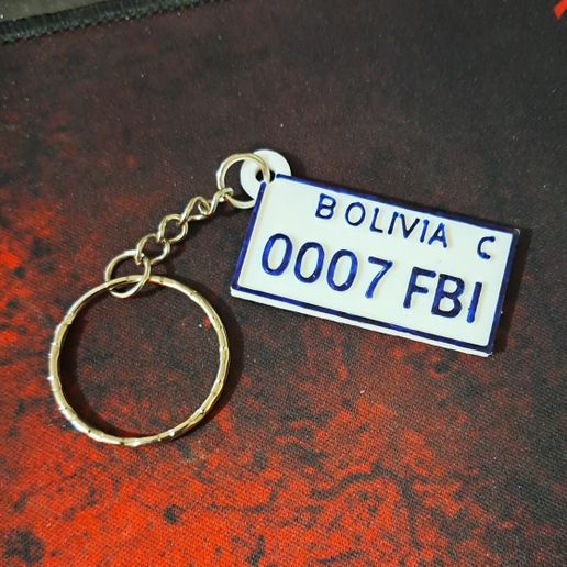 Archivo STL gratis llavero de matricula, license plate keychain 🗝️ ...