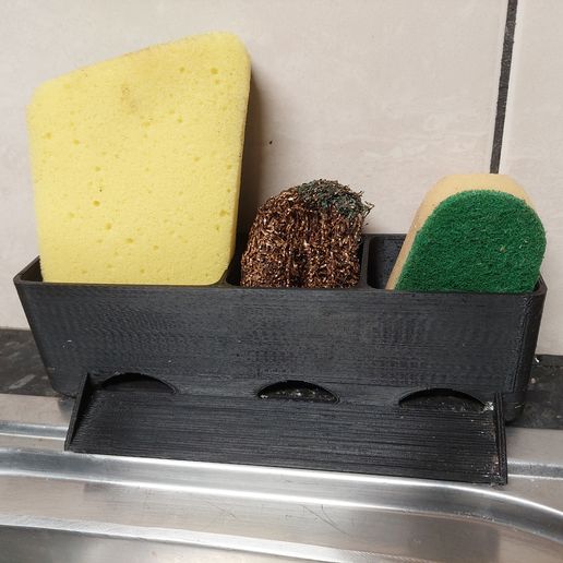 🧽 Sponge Holder Kitchen Caddy・ STL File for ・Cults