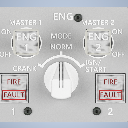 ️ AIRBUS A320 DIY Series - ENGINE START PANEL・ STL File for 3D printing ...