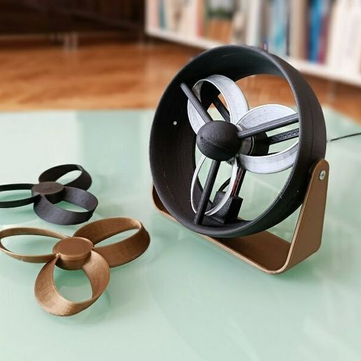 💾 Toroidal Turbine Desktop USB Fan・Free 3D File for ・Cults