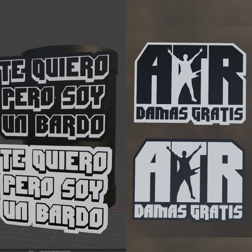 STL file ATR DAMAS GRATIS LOGO CHOP JAR ARGENTINA CUMBIA 🫙 ・3D printing ...
