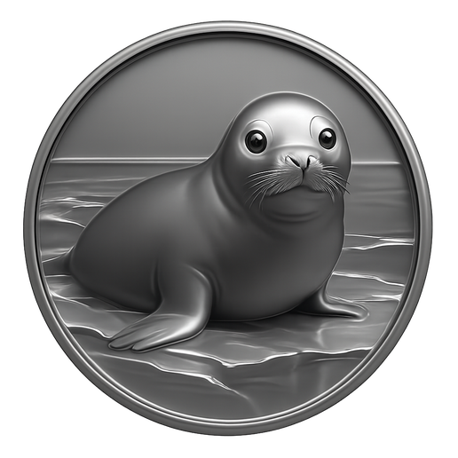 🦭 a cute seal coin token wall art・ STL File for 3D printing・Cults