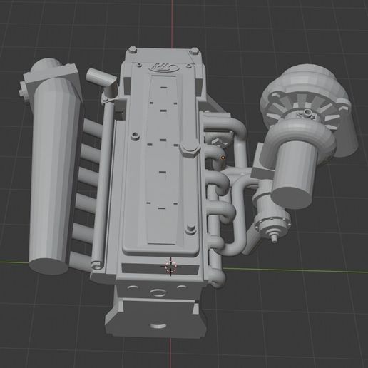 STL file Barra turbo engine (1 piece) suit scale models 🚙 ・3D printer ...