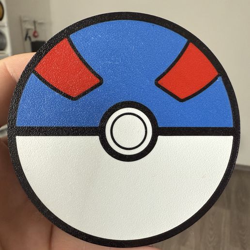 🐉 Great Ball Poke Ball Pokemon coaster・ STL File for 3D printing・Cults