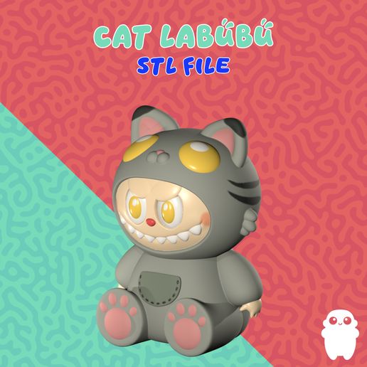 🐱 cat labubu・ STL File for 3D printing・Cults