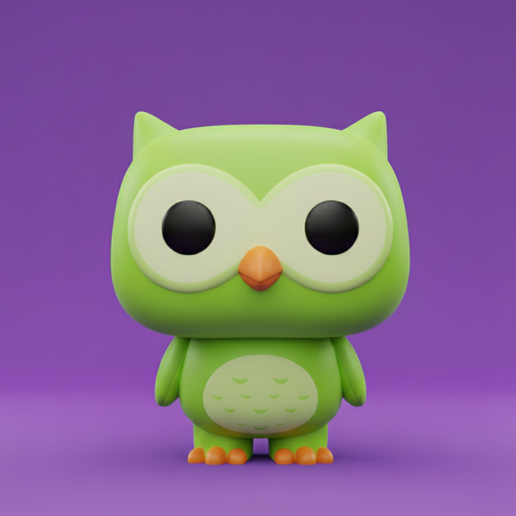 Duolingo Owl "Duo" Collectible Figure 🦉 (Funko Style Fan Art & Multi ...