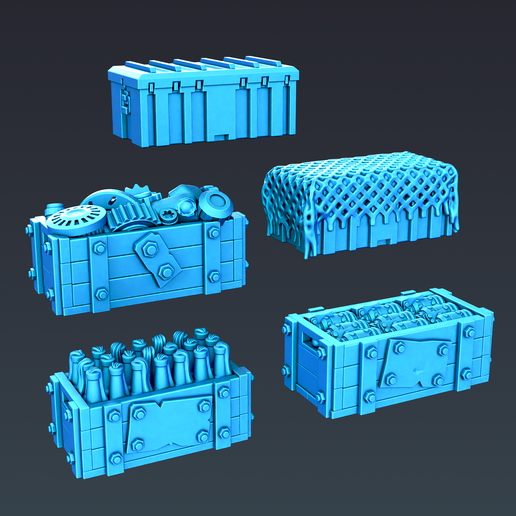🪖 Supply Military Box Set・ STL File for 3D printing・Cults