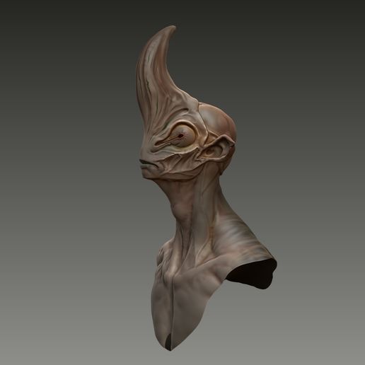 👽 Alien Head 06・ STL File for 3D printing・Cults