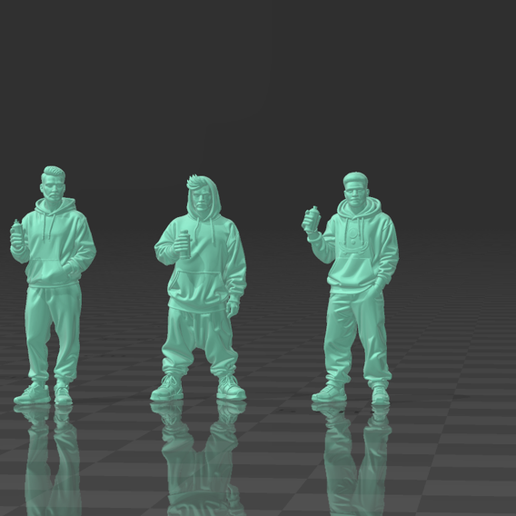 🎨 Graffiti Artists Vol. 3 - 3PACK 1/64 Scale : Urban style for dioramas ...