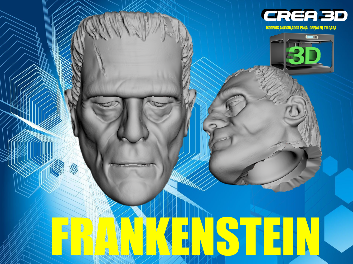 Download STL file FRANKENSTEIN • 3D printing template ・ Cults