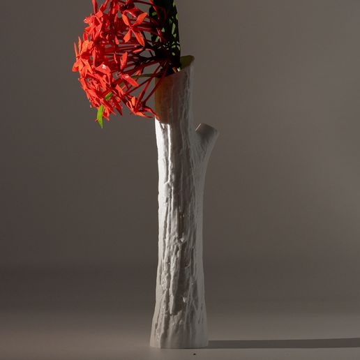 STL file Tree vase | Bark vase 1 | modern vase design | Minimalistic ...