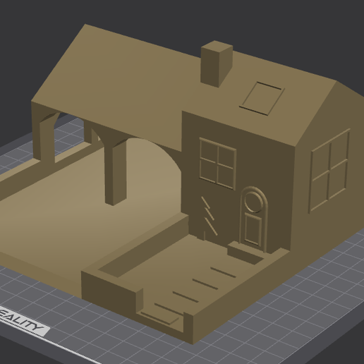 STL file House with garage 🏠 ・3D printable design to download・Cults